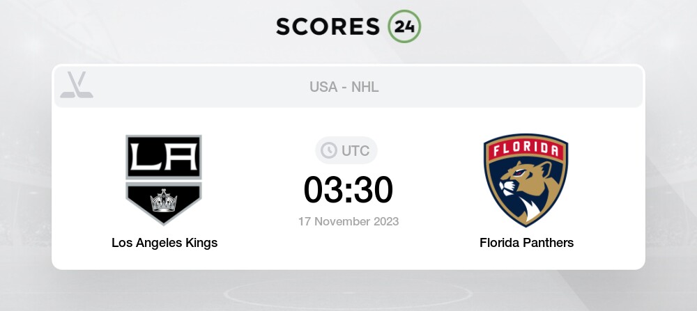 Los Angeles Kings vs Florida Panthers 17/11/2023 03:30 Hockey Events ...