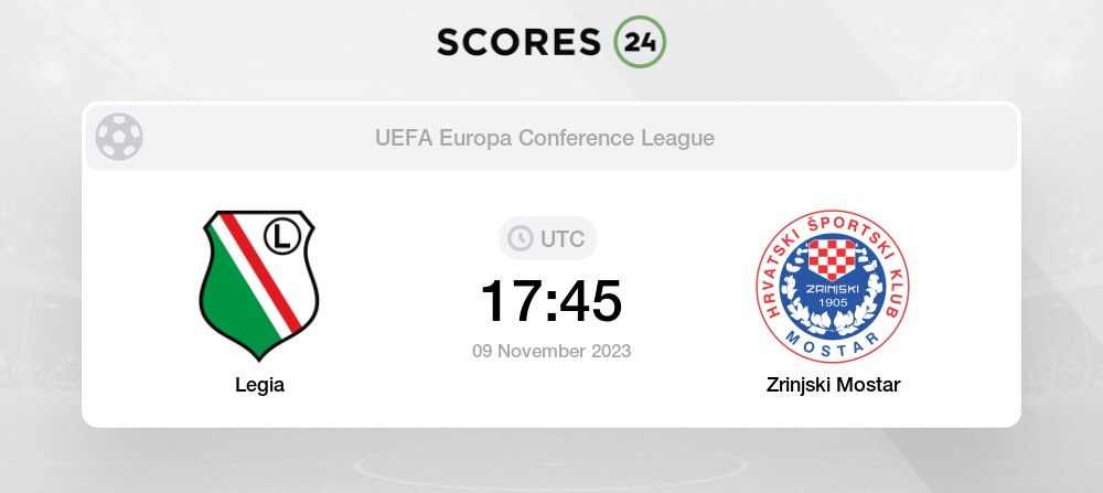 Legia vs Zrinjski Mostar 9/11/2023 17:45 Football Events & Result Legia vs Zrinjski Mostar 9/11/2023 17:45 Football Events & Result