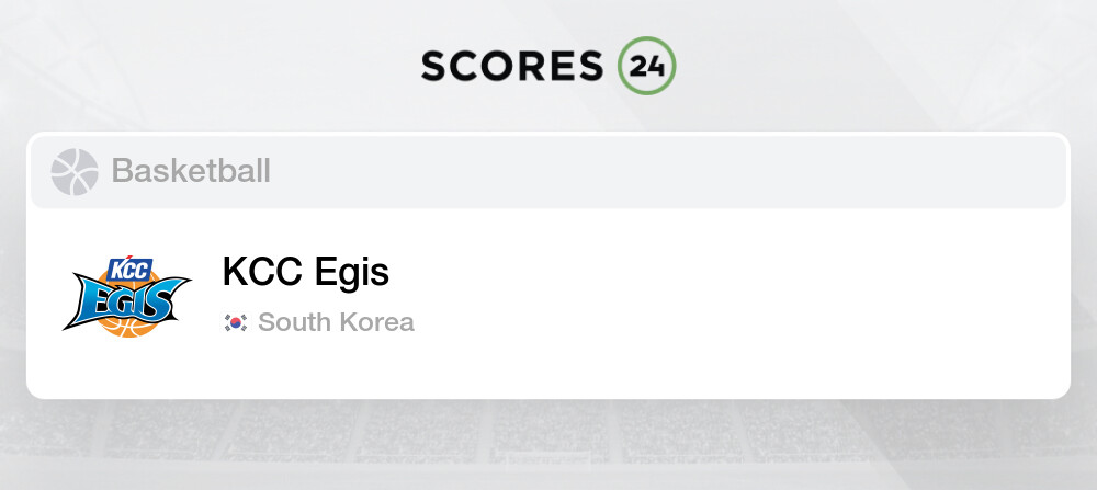 KCC Egis Fixtures, Predictions, Schedule and Live Results Basketball South Korea