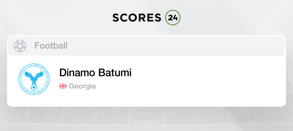 Dinamo Batumi Fixtures Schedule & Predictions, Games Scores and Results for today