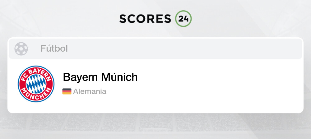 Bayern Múnich Calendario de Partidos y Pronósticos, Resultados y ...