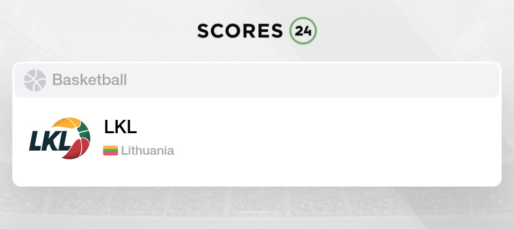 LKL Standings - LKL Table | Basketball, Lithuania