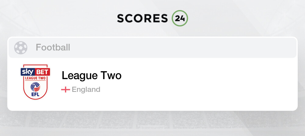 EFL League Two Fixtures Schedule, Matches Latest Scores and Results for ...