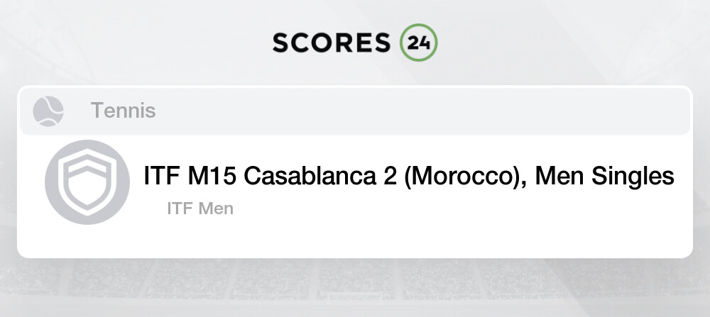 ITF Morocco M15 Fixtures Schedule, Matches Latest Scores and Results ...