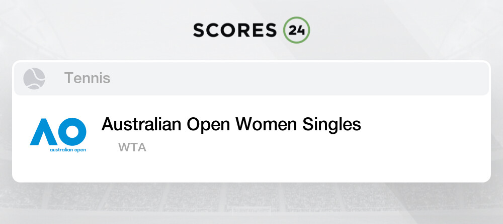 WTA Australian Open Fixtures Schedule, Matches Latest Scores and ...
