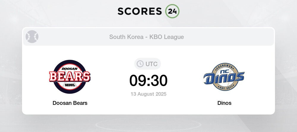 Doosan Bears vs Dinos Prediction for today 13 August 2025 - Baseball