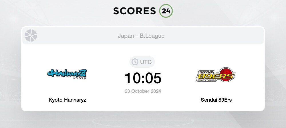 Kyoto Hannaryz vs Sendai 89Ers Prediction for today 23 October 2024 - Basketball