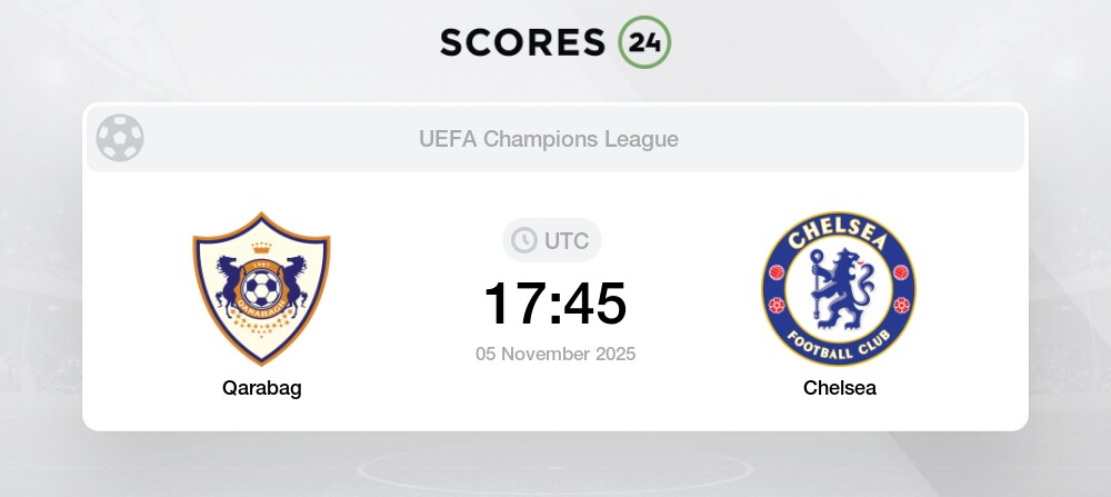 Qarabag vs Chelsea Score and Match Timeline for 5 November 2025