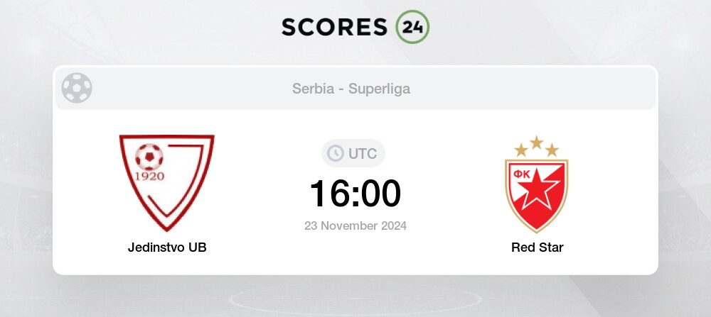 Jedinstvo vs Red Star Prediction for today 23 November 2024 - Football