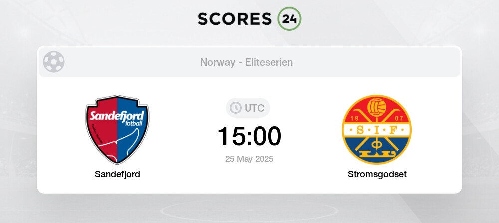Sandefjord vs Stromsgodset H2H and Team Stats for 25 May 2025 15:00 UTC