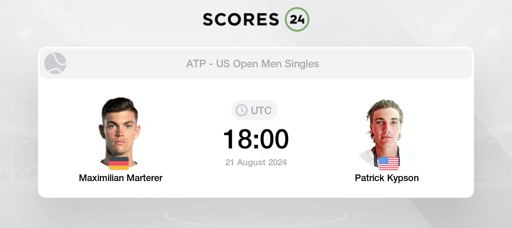 Marterer vs Kypson Prediction for today 21 August 2024 17:35 UTC - Tennis