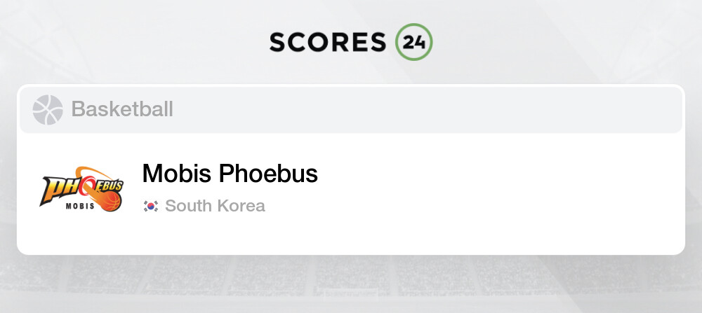 Mobis Phoebus Fixtures Schedule & Predictions, Games Scores, and ...
