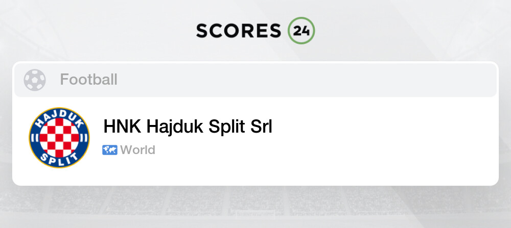 Hajduk Split Srl Fixtures Schedule & Predictions, Games Scores, Lineup, Statistics, and Results ...