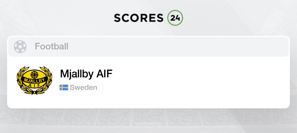 Mjallby AIF Fixtures Schedule & Predictions, Games Scores, Lineup, Statistics, and Results for today