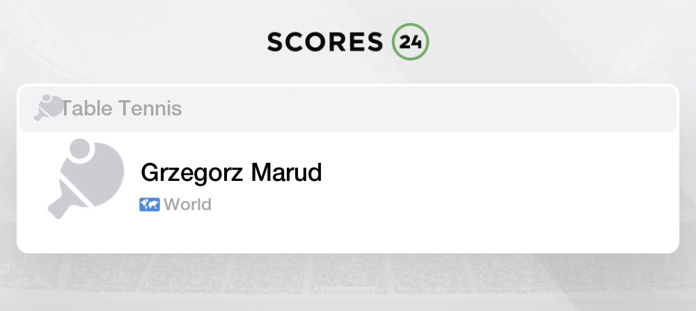 Grzegorz Marud Fixtures Schedule & Predictions, Games Scores, and Results for today of the Table ...