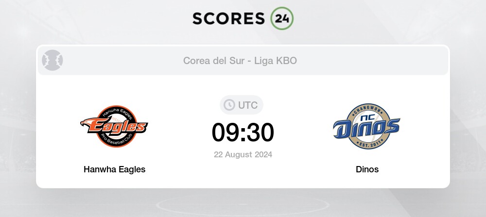 Hanwha Eagles vs Dinos Transmisión en Vivo, Alineaciones y Resultado ...