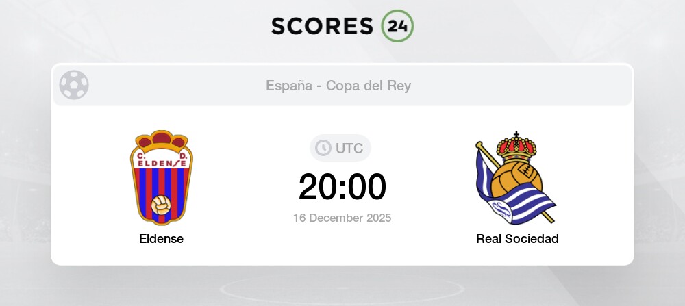 Eldense vs Real Sociedad Resultado del Partido para 16 diciembre 2025