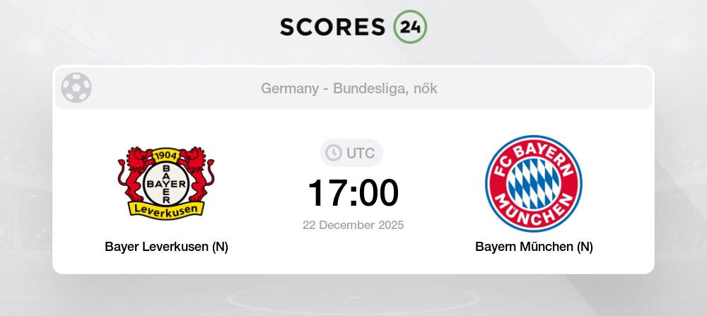 Bayer Leverkusen (N) vs Bayern München (N) Élő Közvetítés 22/12/2025 ...