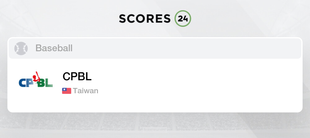 順位表 CPBL 台湾（台北） 野球